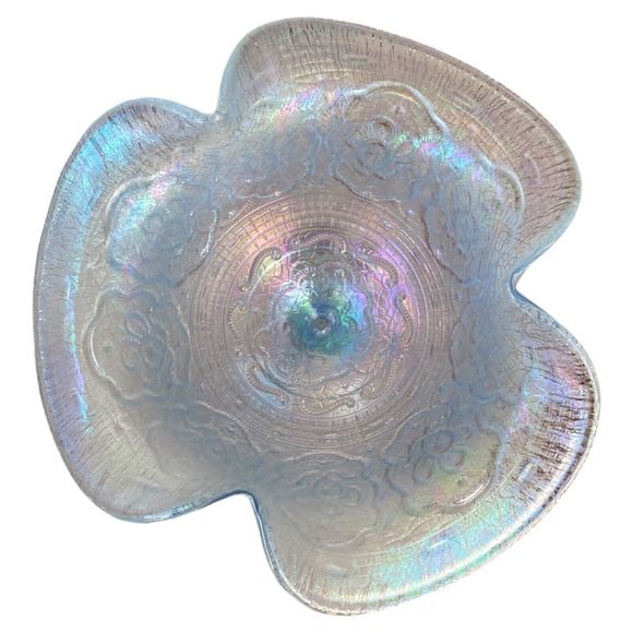 Fenton | Accents | Fenton Persian Medallion Ice Blue Compote Footed ...